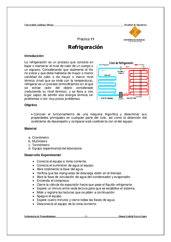 (DOC) refrigeraci´n