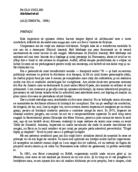 (PDF) Alchimistul Paulo Coelho