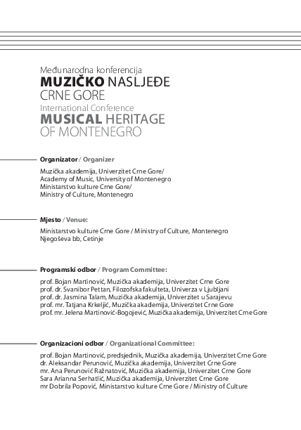 (PDF) Nematerijalna kulturna baština i muzika Paštrovića i Budve ...