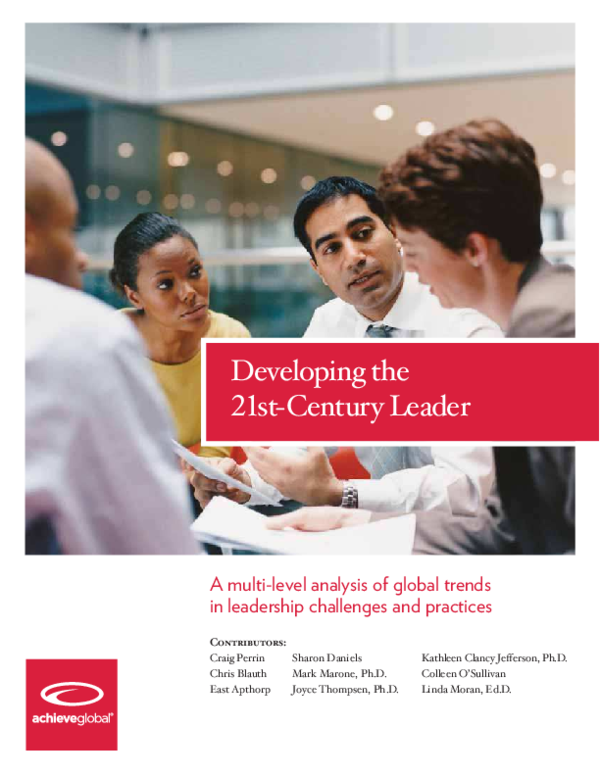 (PDF) A multi-level analysis of global trends in leadership challenges ...