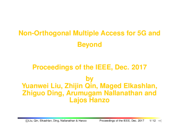 (PDF) Non-Orthogonal Multiple Access for 5G and