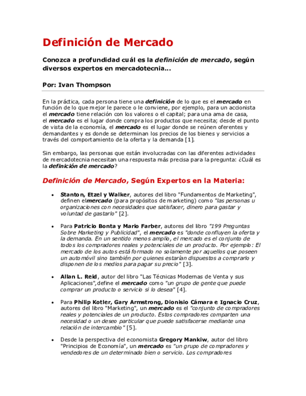 (PDF) Definición de Mercado