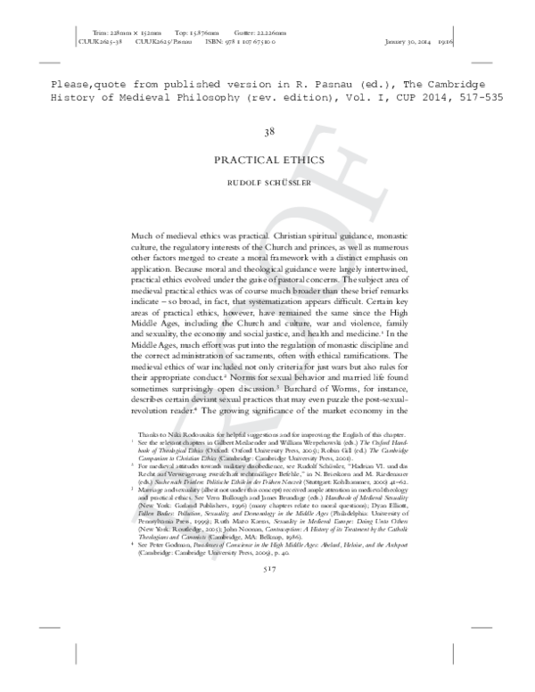 (PDF) Medieval Practical Ethics