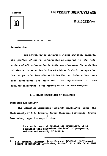 (PDF) UNIVERSITY OBJECTIVES AND