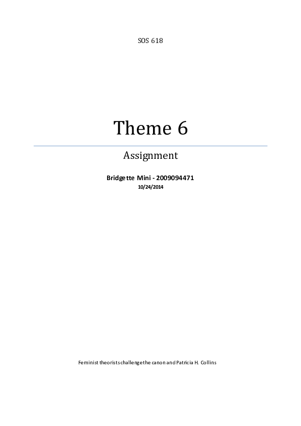 (PDF) Feminism Paper