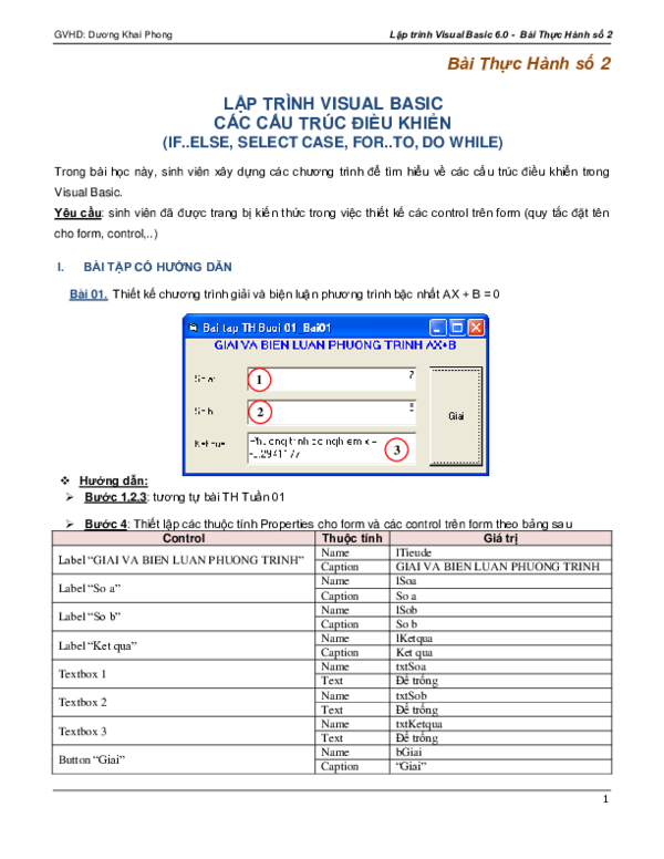 (PDF) TH02 VisualBasic | Tai Ngo Minh - Academia.edu