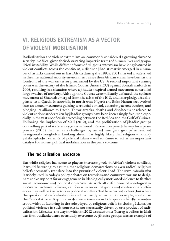 (PDF) Radicalisation: Religious Extremism as a Vector of Violent ...