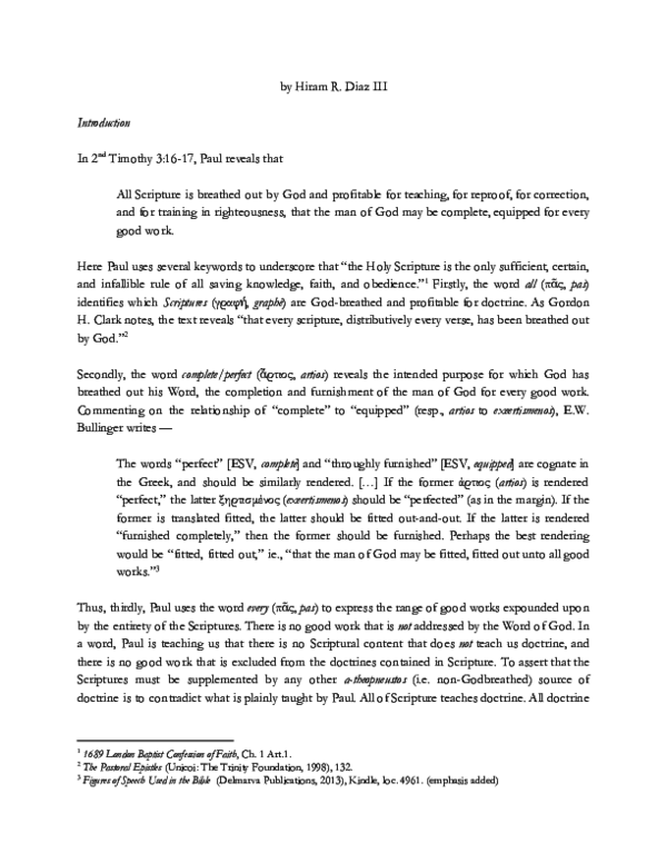 (PDF) A Reflection on Biblical Interpretation