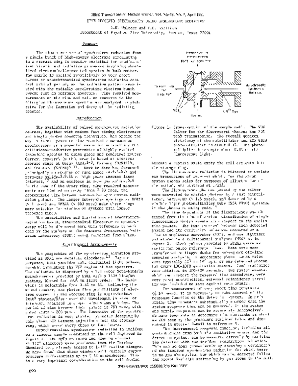 (PDF) Time Resolved Spectroscopy Using Synchrotron Radiation