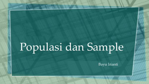 (PDF) Populasi dan Sample