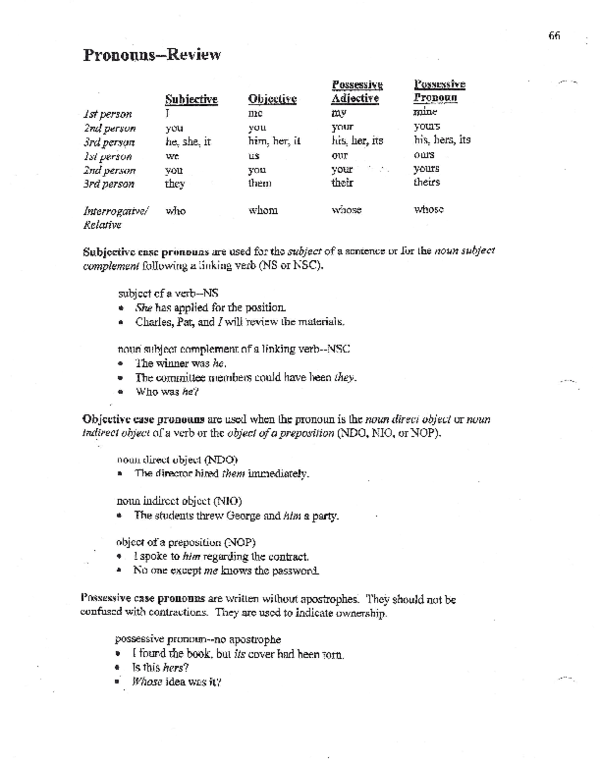 (PDF) Pronouns= Review