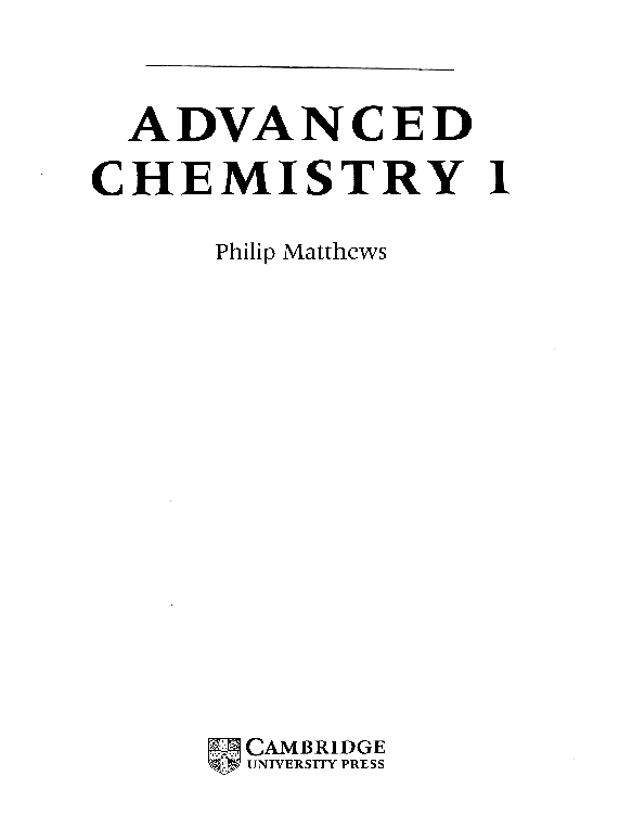 (PDF) ADVANCED CHEMISTRY 1