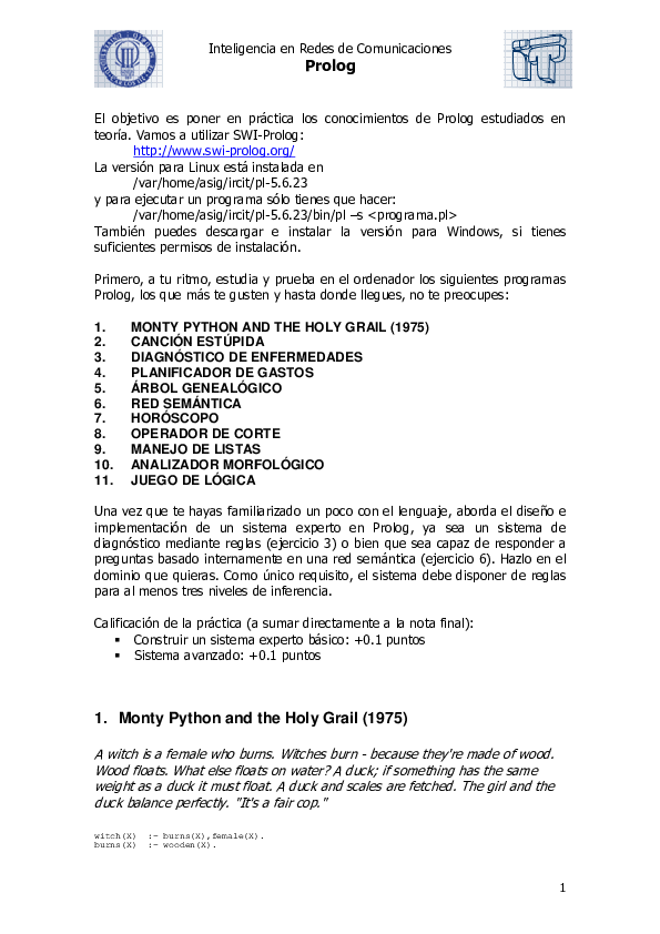 (PDF) Ejercicios Prolog