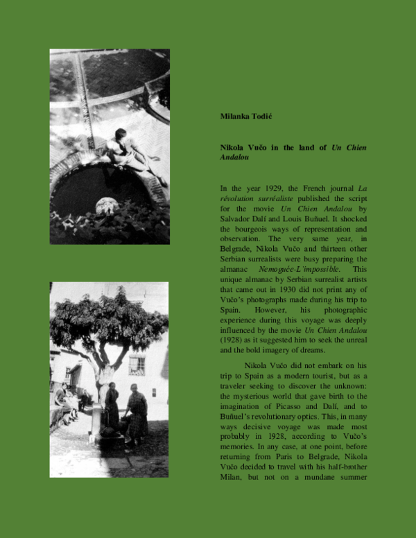 (PDF) Nikola Vučo u zemlji andaluzijskog psa | Milanka Todic - Academia.edu