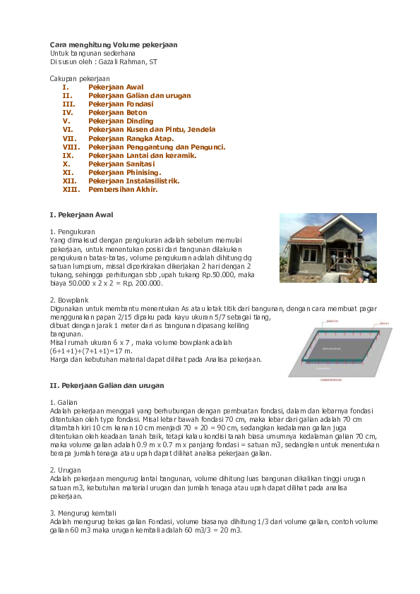 (PDF) Cara menghitung Volume pekerjaan