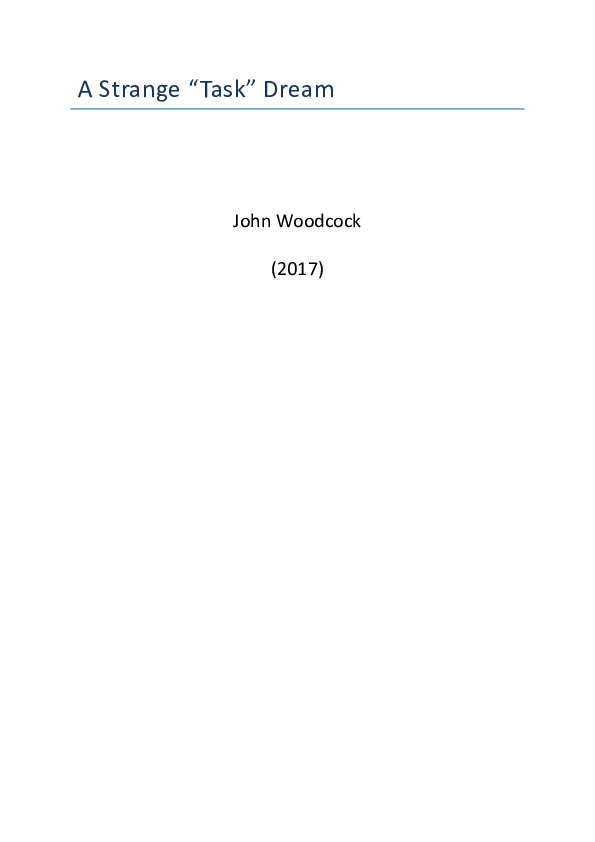 (PDF) A Strange " Task " Dream (2017)