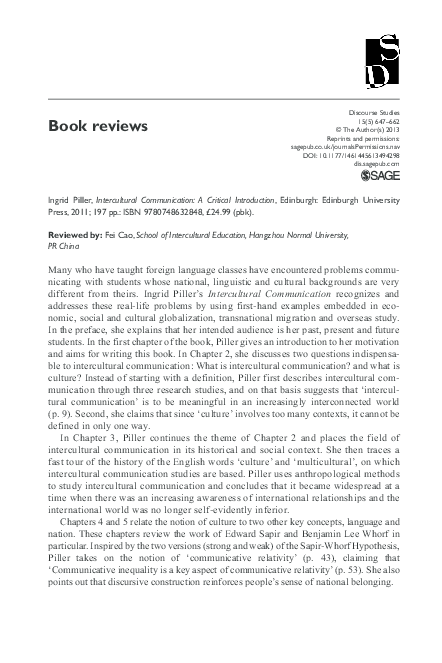 (PDF) Discourse Analysis Review