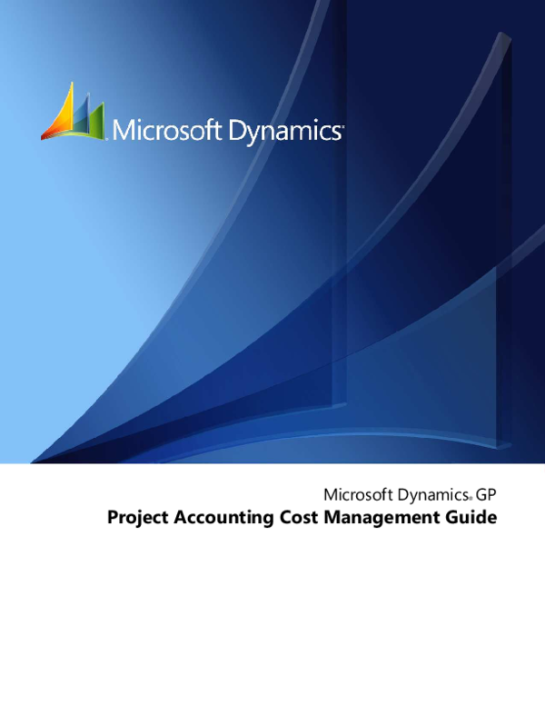 (PDF) Project Accounting Cost Management Guide