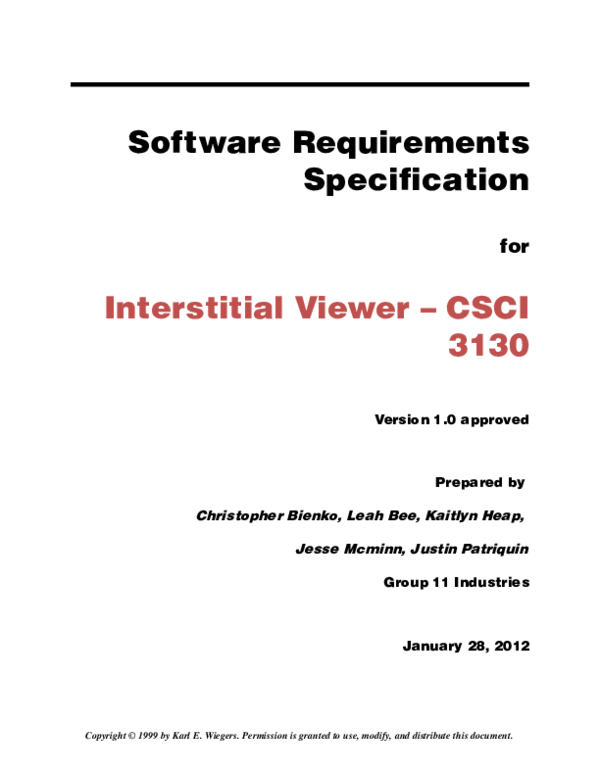 (DOC) Software Requirements Specification for Interstitial Viewer – CSCI 3130