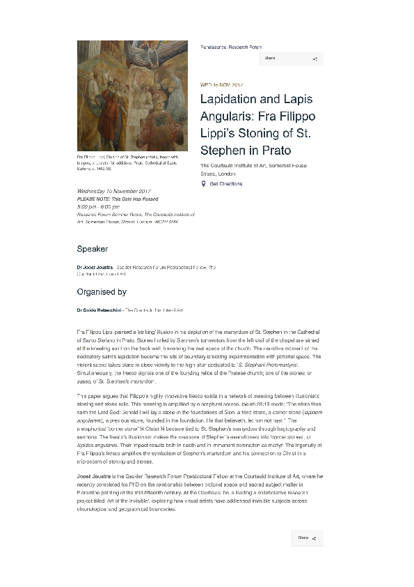 (PDF) Lapidation and Lapis Angularis: Fra Filippo Lippi’s Stoning of St ...
