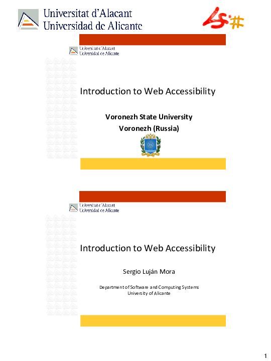 (PDF) Introduction to Web Accessibility