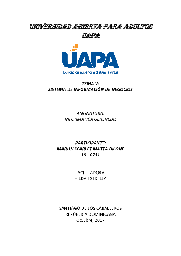 (DOC) UNIVERSIDAD ABIERTA PARA ADULTOS UAPA