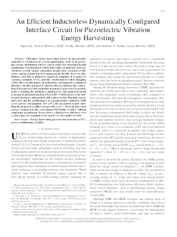 (PDF) An Efficient Inductor-less Dynamically Configured Interface Circuit for Piezoelectric ...