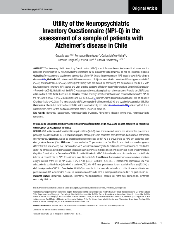 (PDF) Utility of the Neuropsychiatric Inventory Questionnaire (NPI-Q ...