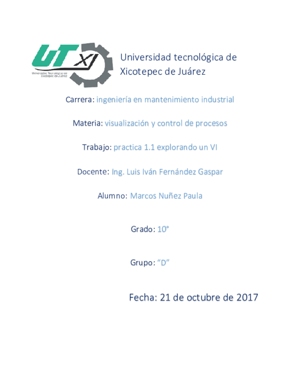 (PDF) Universidad tecnológica de Xicotepec de Juárez | Rosario ortega ...