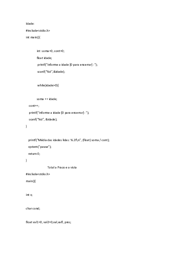 (DOC) Algoritmo C++ | Dhavy Dantas - Academia.edu