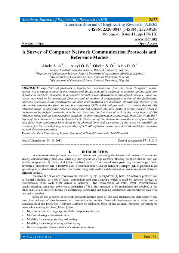 (PDF) A Survey of Computer Network Communication Protocols and ...