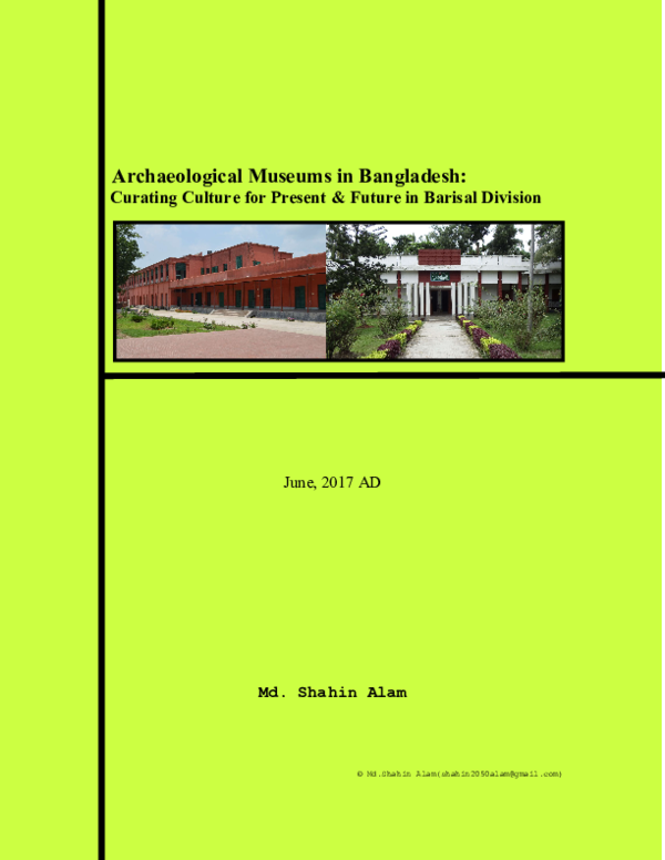 (PDF) Archaeological Museums in Bangladesh: Curating Culture for ...
