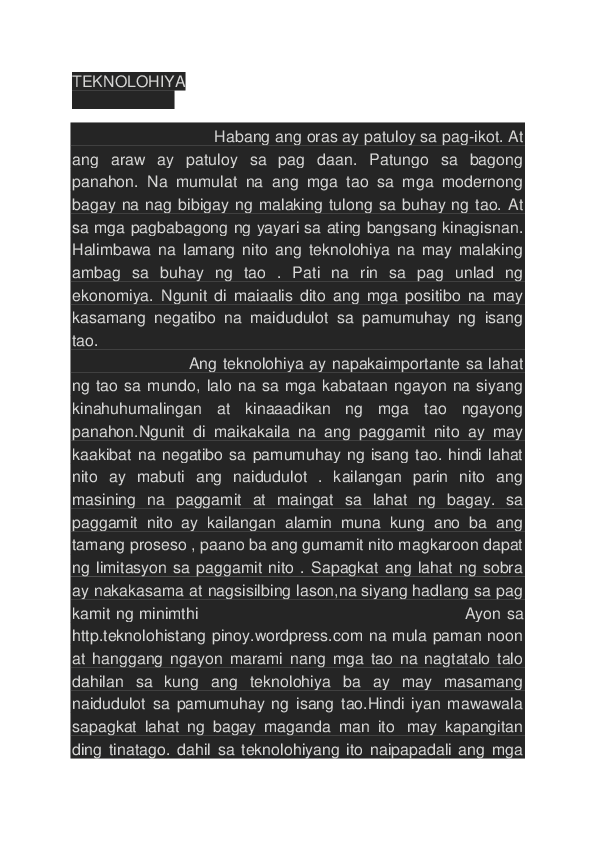 (DOC) Tekstong impormatib