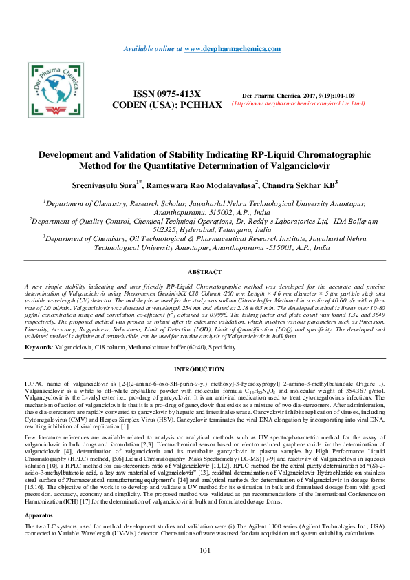 (PDF) Development and Validation of Stability Indicating RP-Liquid Chromatographic Method for ...