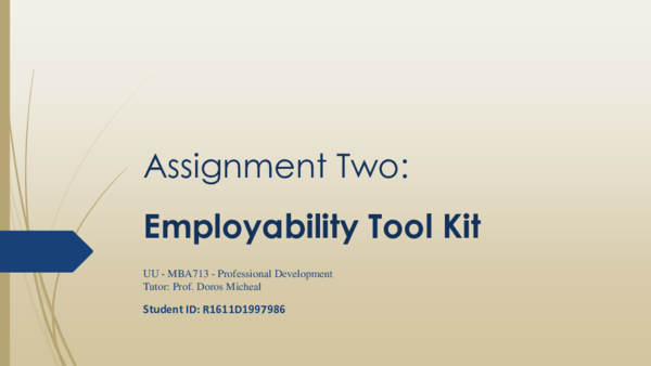 (PPT) Employability Tool Kit