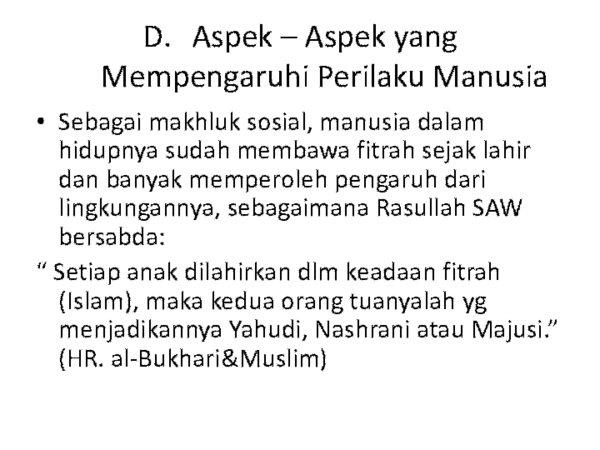 (PPT) Aspek Aspek yang Mempengaruhi Perilaku Manusia