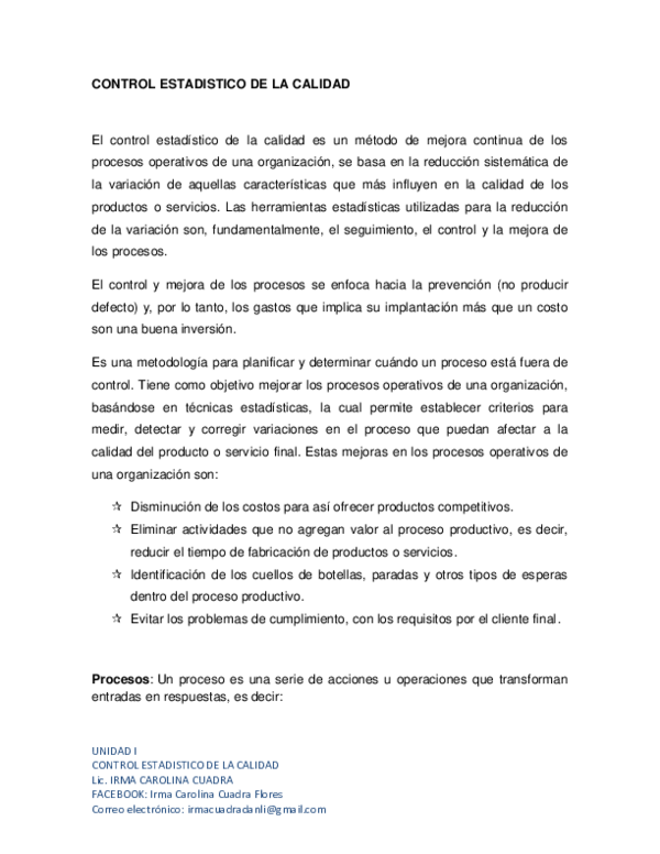 (PDF) CONTROL ESTADISTICO DE LA CALIDAD