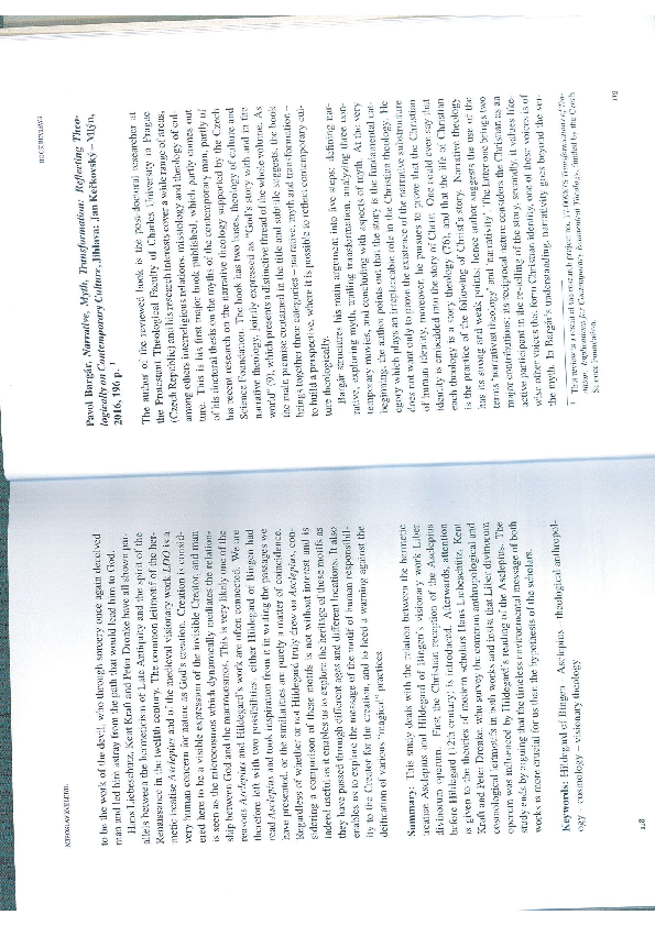 (PDF) Review - "Pavol Bargár: Narrative, Myth, Transformation" (2017)