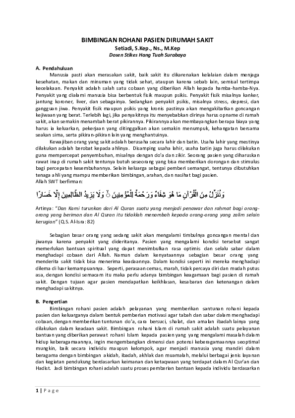 (PDF) BIMBINGAN ROHANI PASIEN DIRUMAH SAKIT