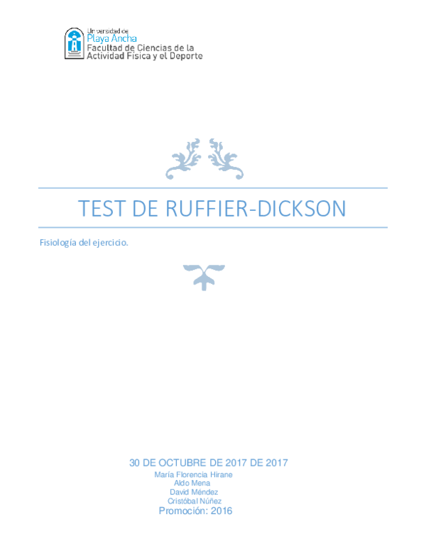(DOC) Test de ruffier dickson