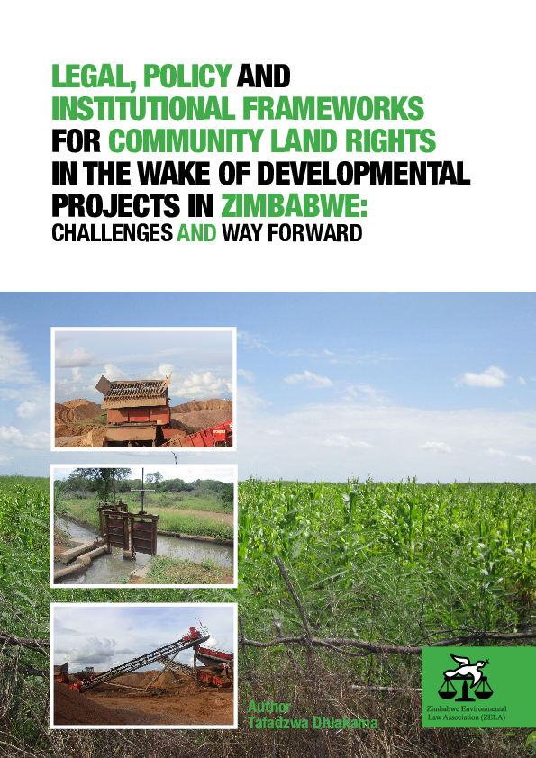 (PDF) LEGAL, POLICY AND INSTITUTIONAL FRAMEWORKS FOR COMMUNITY LAND ...
