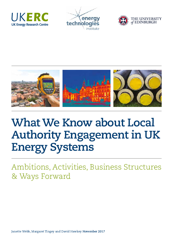 (PDF) What We Know about Local Authority Engagement in UK Energy ...