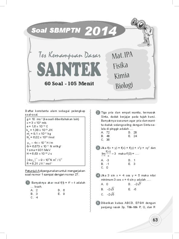 (PDF) SOAL TKD SAINTEK