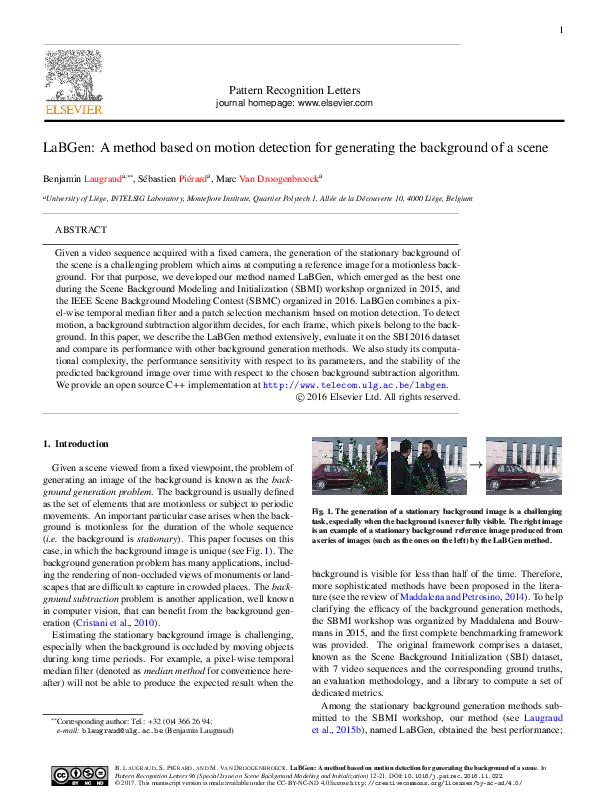 PDF LaBGen A Method Based On Motion Detection For Generating The pdf-labgen-a-method-based-on-motion-detection-for-generating-the