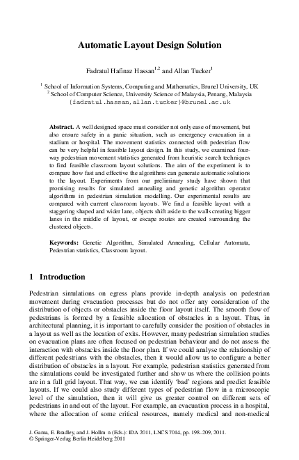 (PDF) Automatic Layout Design Solution