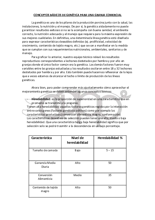 (PDF) CONCEPTOS BÁSICOS DE GENÉTICA PARA UNA GRANJA COMERCIAL ...