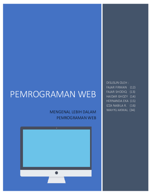 (PDF) PEMROGRAMAN WEB