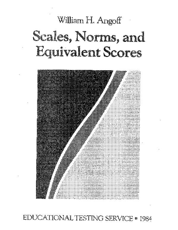(PDF) Scales, Norms, and Equivalent Scores