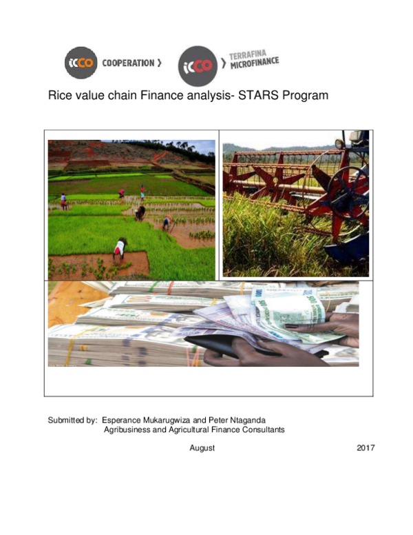 (PDF) Rice value chain Finance analysis-STARS Program