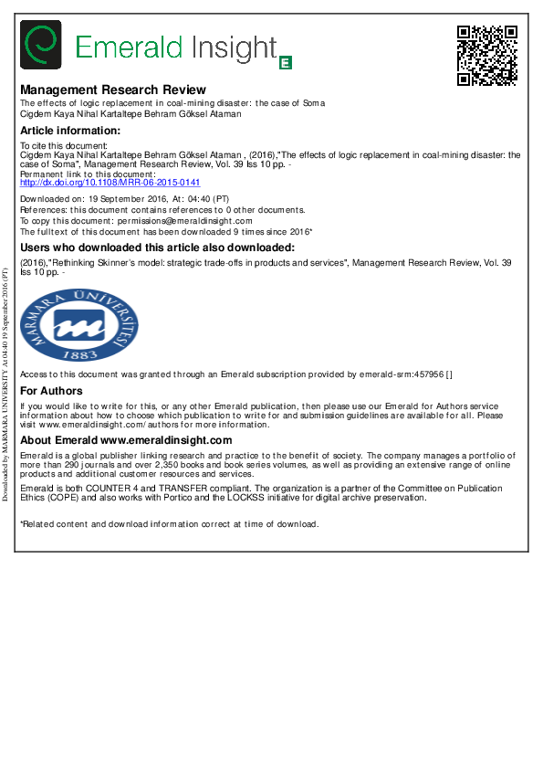 (PDF) Management Research Review